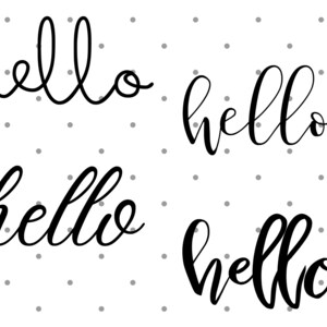 Hello Svg, Hand Lettered Hello, Welcome Svg, Door Mat Svg, Hello ...