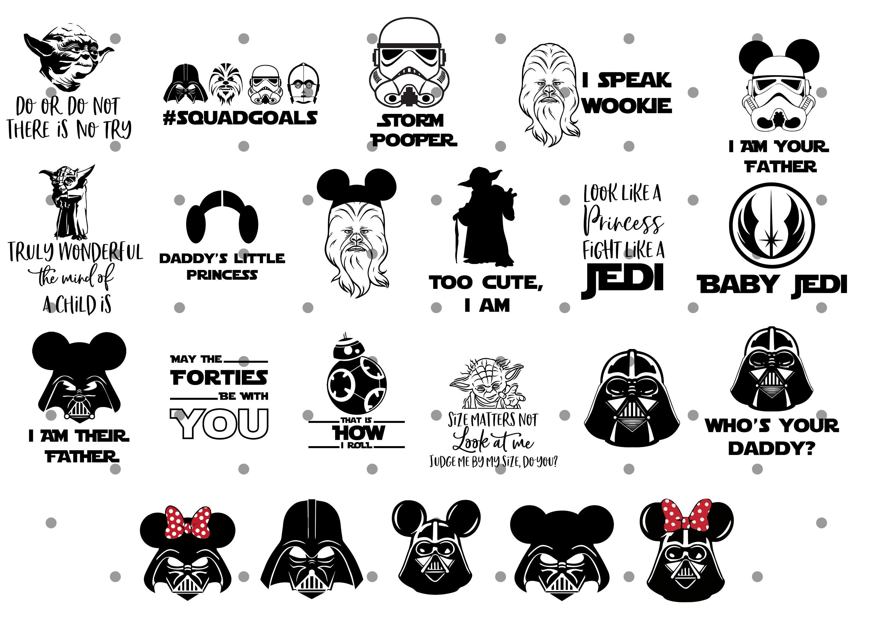 Star Wars Svg PNG Files Star Wars Cricut Bundle Star wars svg Darth ...