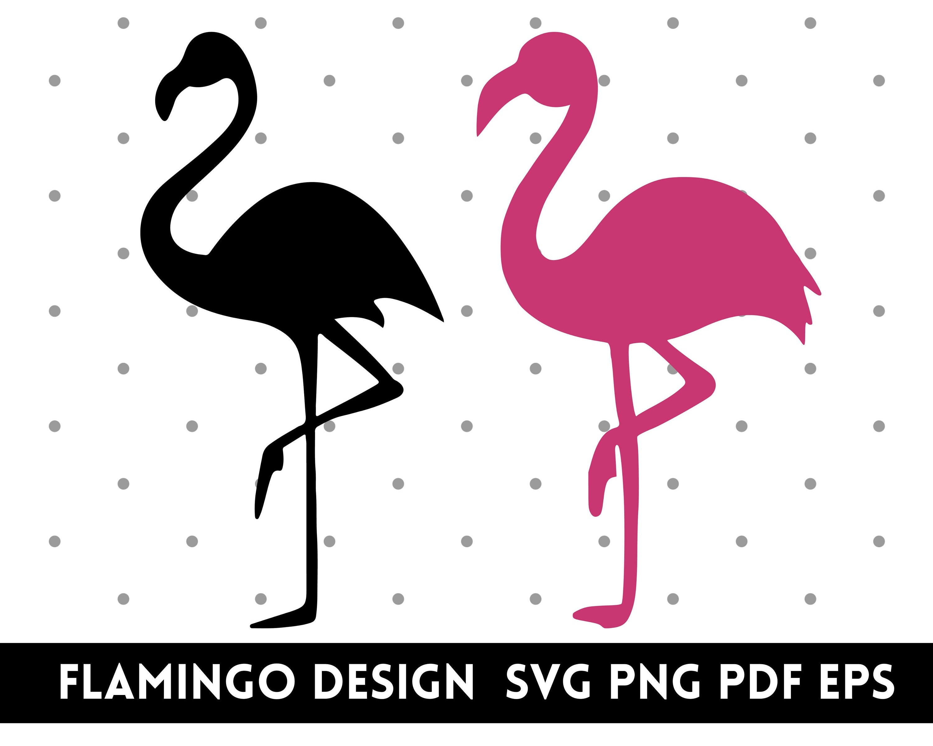 Flamingo SVG, Pink and Black Flamingo Svg, Flamingo Clipart Png ...