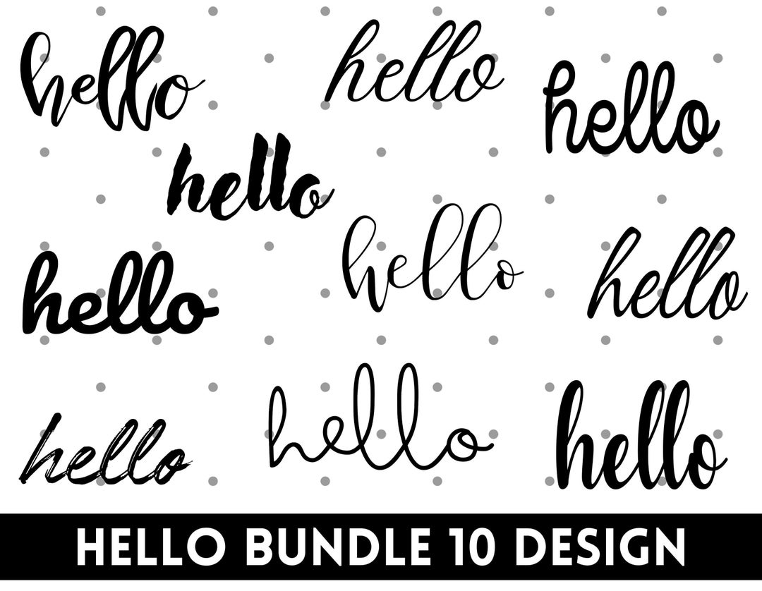 Hello Svg, Hand Lettered Hello, Welcome Svg, Door Mat Svg, Hello ...