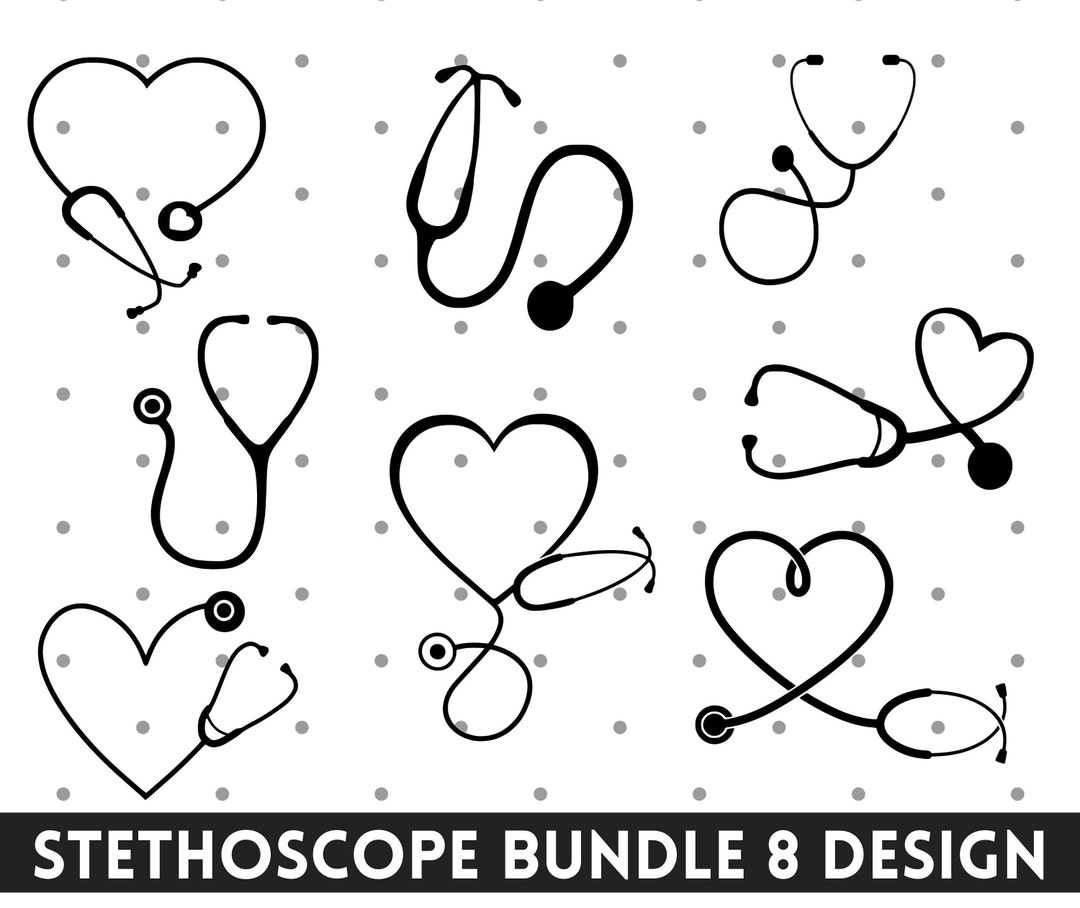 Estetoscopio Svg Bundle, Corazón Estetoscopio Svg, Enfermera Svg ...