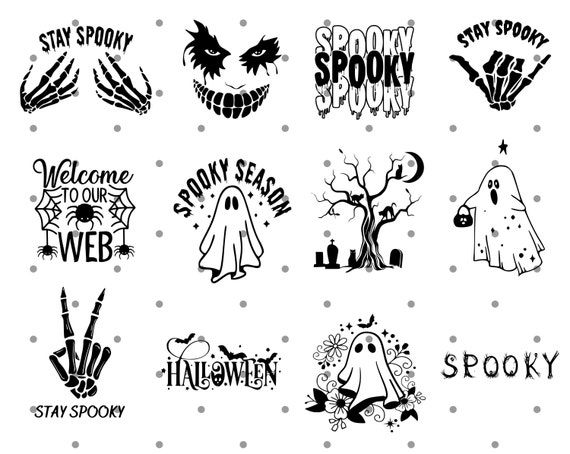 Spooky SVG Stay Spooky Svg Skeleton Hand Svg Halloween Svg - Etsy