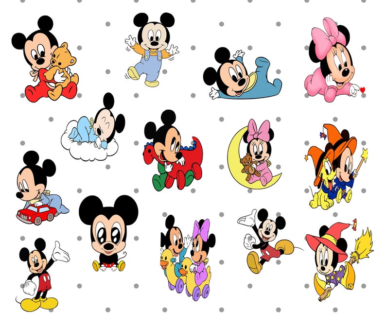 Baby Mickey Mouse SVG Mickey Mouse Svg Baby Minnie Mouse Svg - Etsy ...