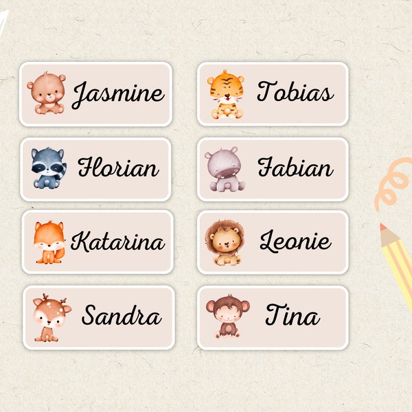 Personalised Name Individual Stickers - Etsy