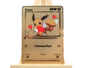 Gold Eevee Card - Etsy
