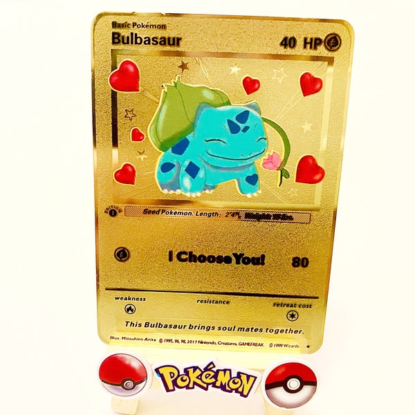Bulbasaur Gold Card - Etsy