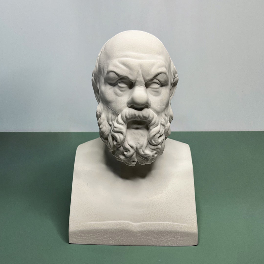 Socrates Bust Statue, Bust Statue, Greek Mythology Figurine, Plaster ...