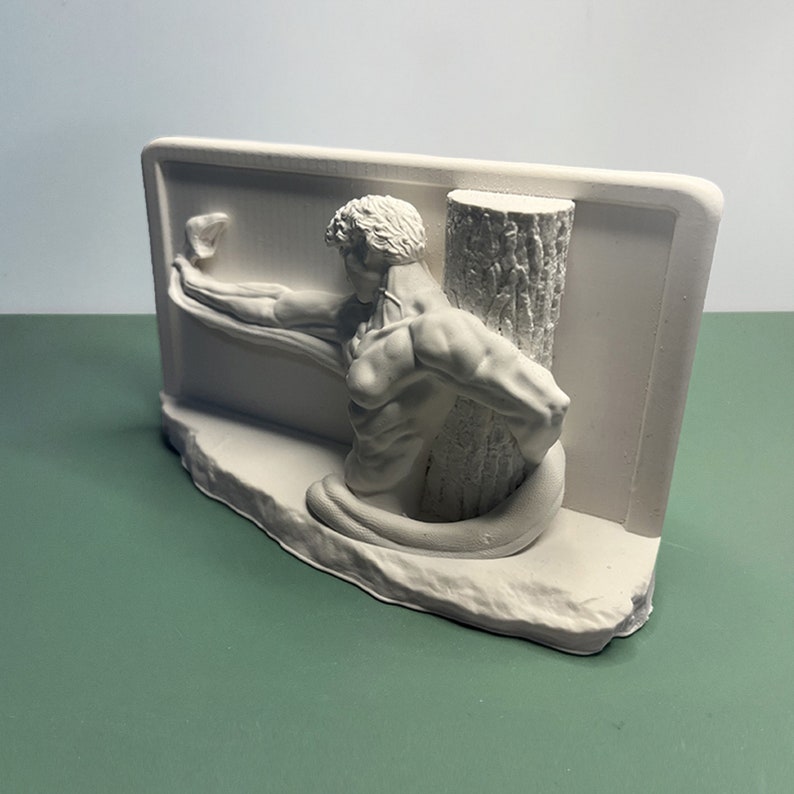 An Athlete Wrestling With a Python Figurine Grecian Bust - Etsy