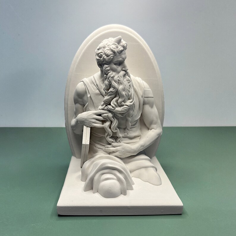 Moses Sculpture Mythology Figurine Grecian Bust Gypsum - Etsy
