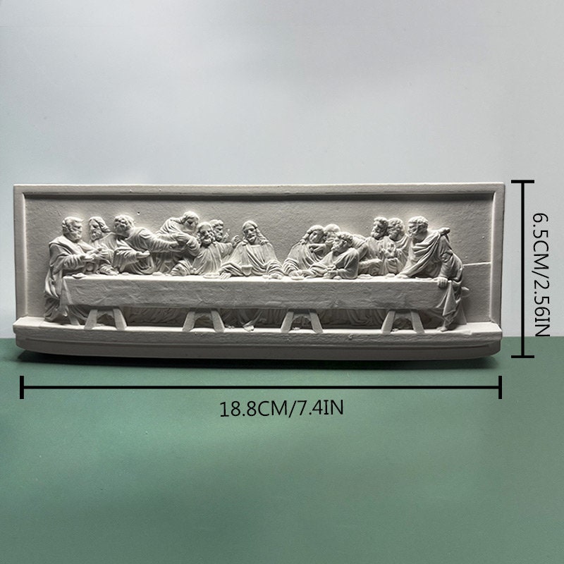 Embossed the Last Supper Plaster Ornament Ancient Bust Gypsum - Etsy