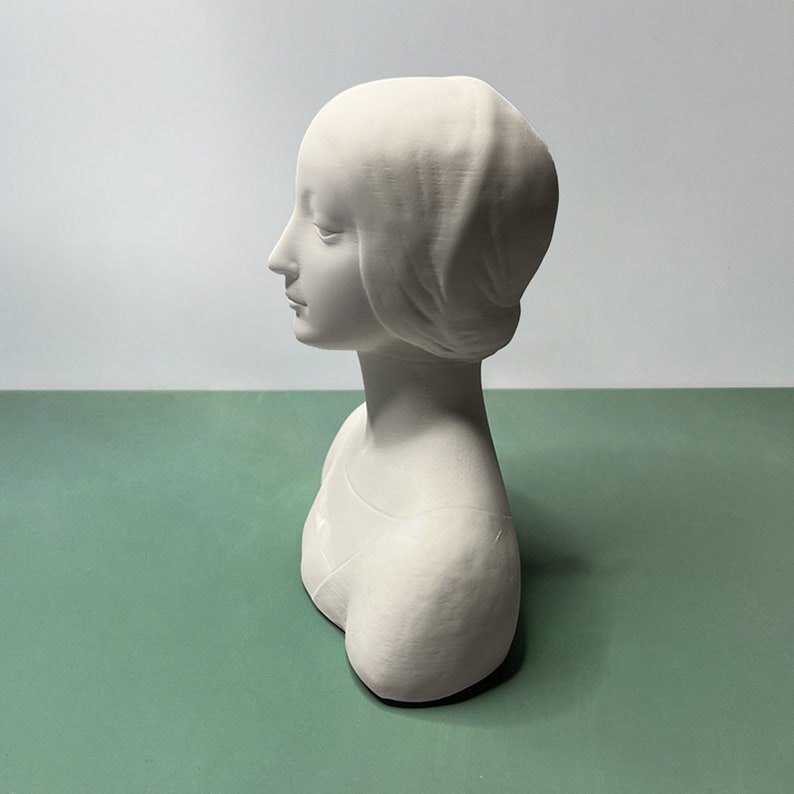 Bust of a Lady Plaster Statue Nordic Art Decor Study Room - Etsy
