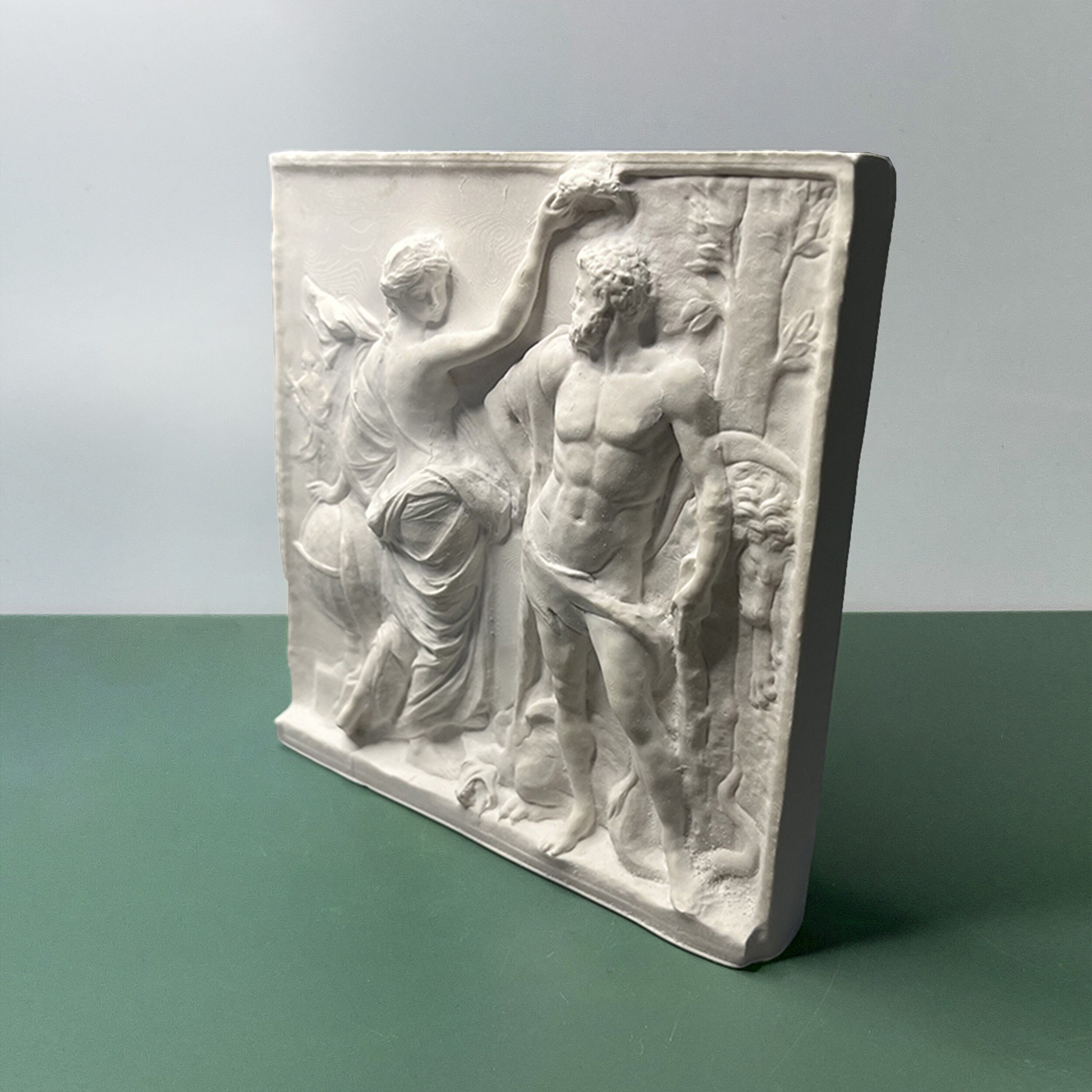 A Plaster Relief of Hercules Crowned by Glory Sculpture Relief - Etsy
