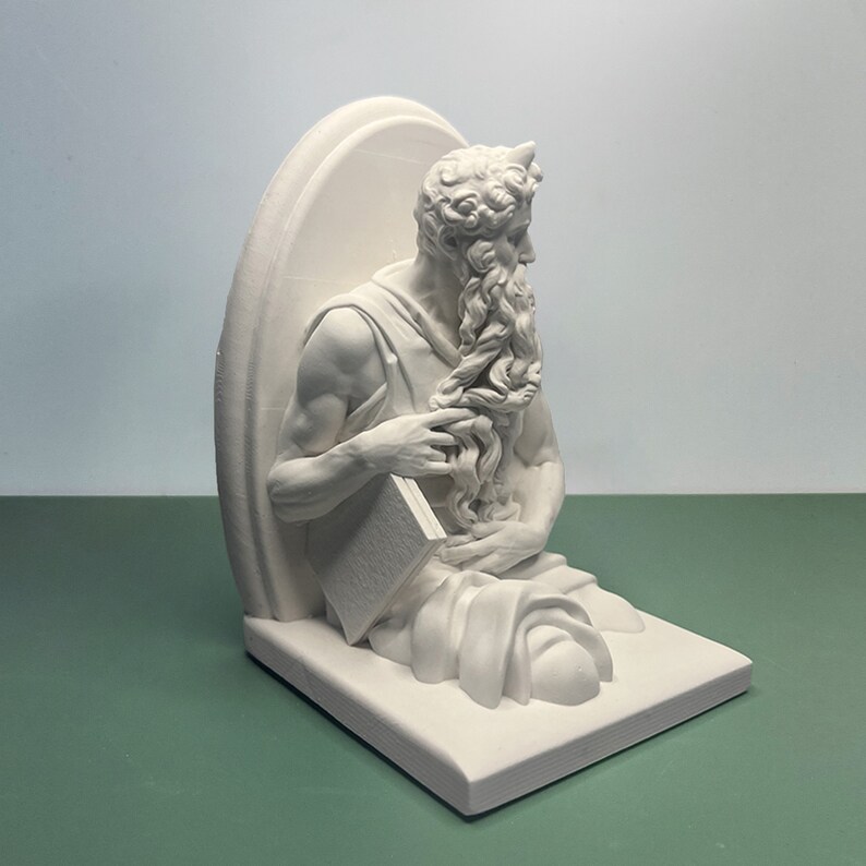 Moses Sculpture Mythology Figurine Grecian Bust Gypsum - Etsy