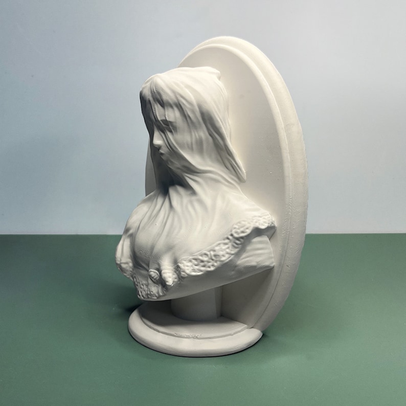 The Veiled Lady Statue Veiled Woman Bust Plaster Sculpture - Etsy