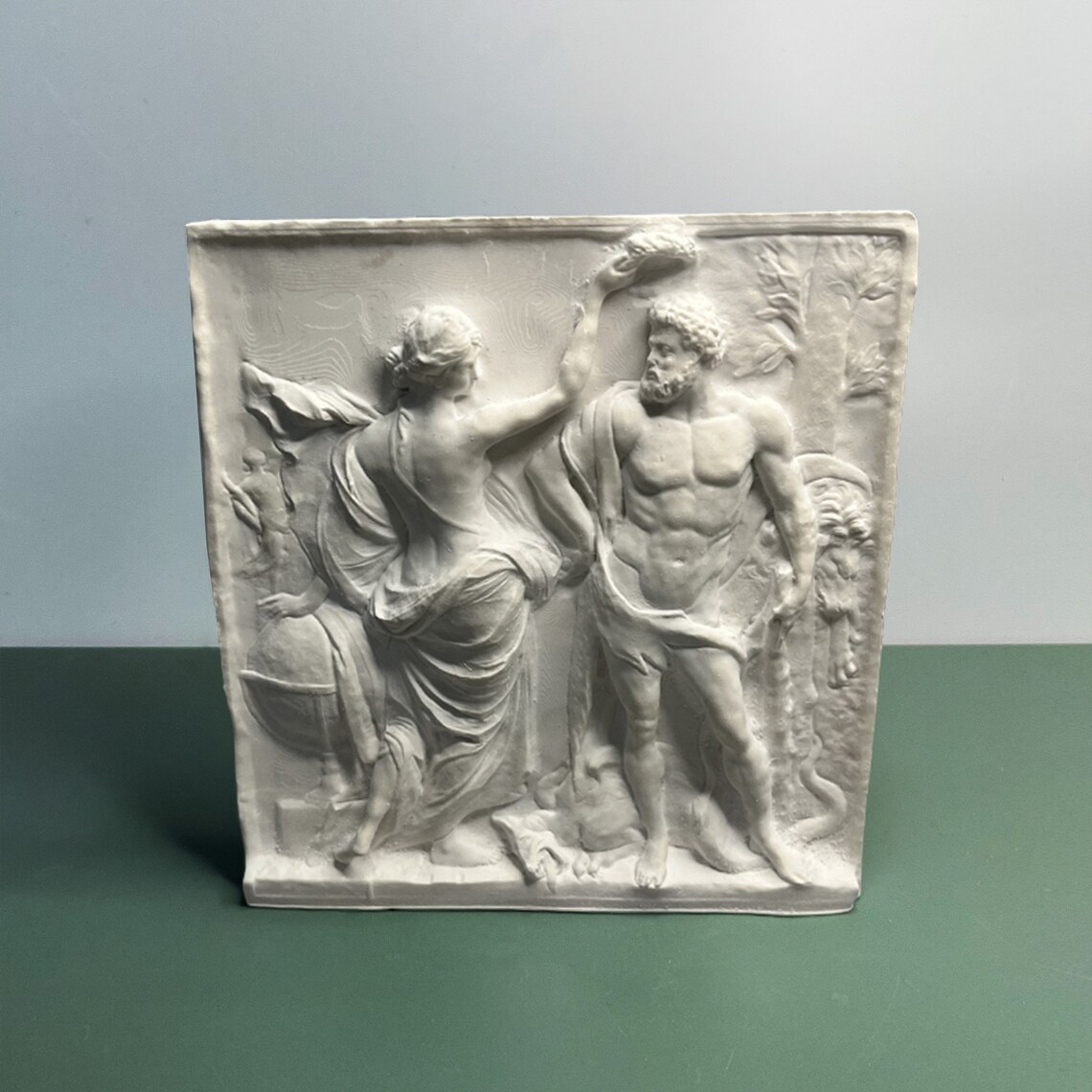 A Plaster Relief of Hercules Crowned by Glory Sculpture Relief - Etsy