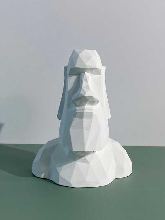 Moai Greek Mythology Decor Gypsum Moai Portrait Bust Moai - Etsy