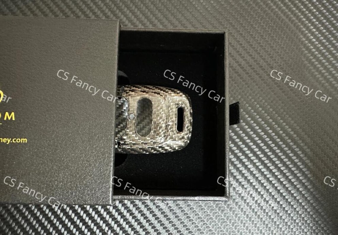 New S3 RS3 S6 RS6 S7 RS7 Premium Genuine Fiber Key Fob Cover Case Fit ...