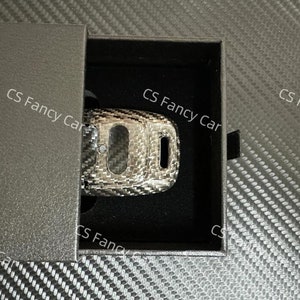 RS Etron GT Premium Genuine Fiber Key Fob Cover Case Fit for Audi RS ...