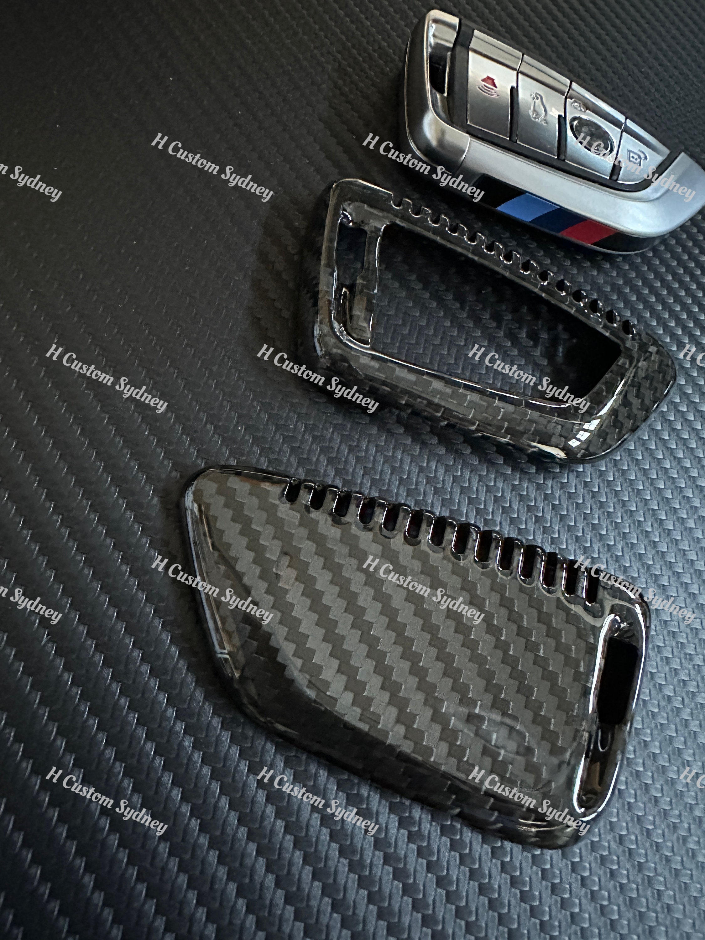 Genuine Carbon Fiber M3 M4 M5 M8 Competition Keychain Key Fob Cover ...