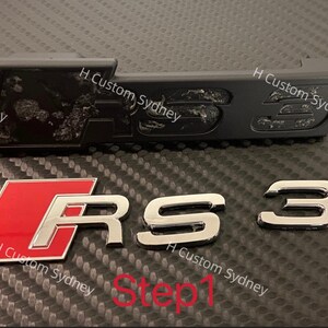 Audi RS3 Gloss Black Badges Emblems Package for RS3 8V - Etsy