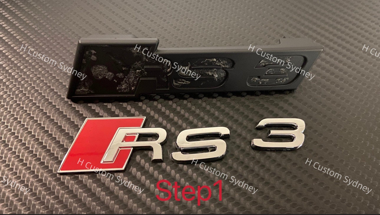 Audi RS3 Gloss Black Badges Emblems Package for RS3 8V - Etsy