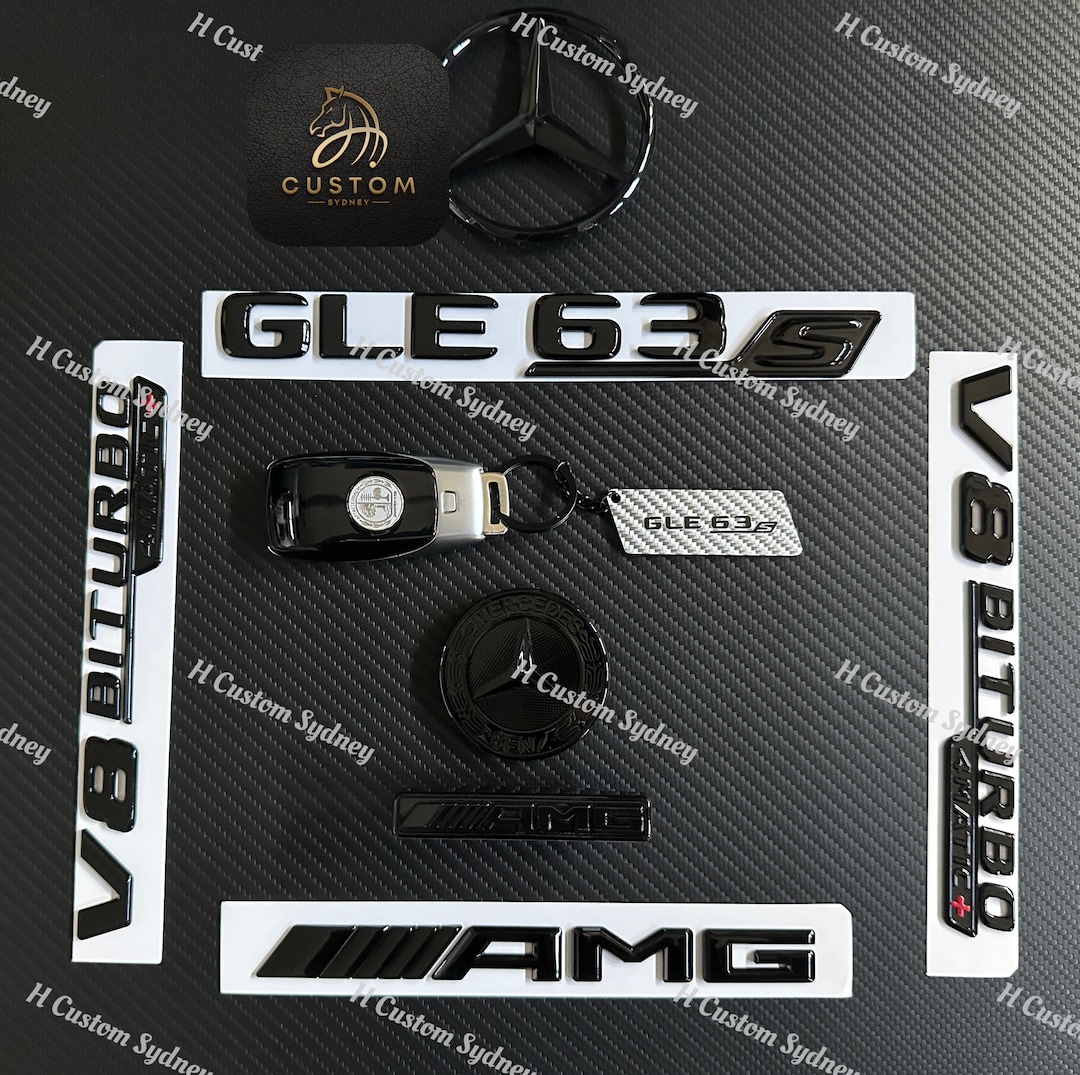 All Black GLE63S Full Badges Package for Mercedes GLE63S V167 C167 2020 ...