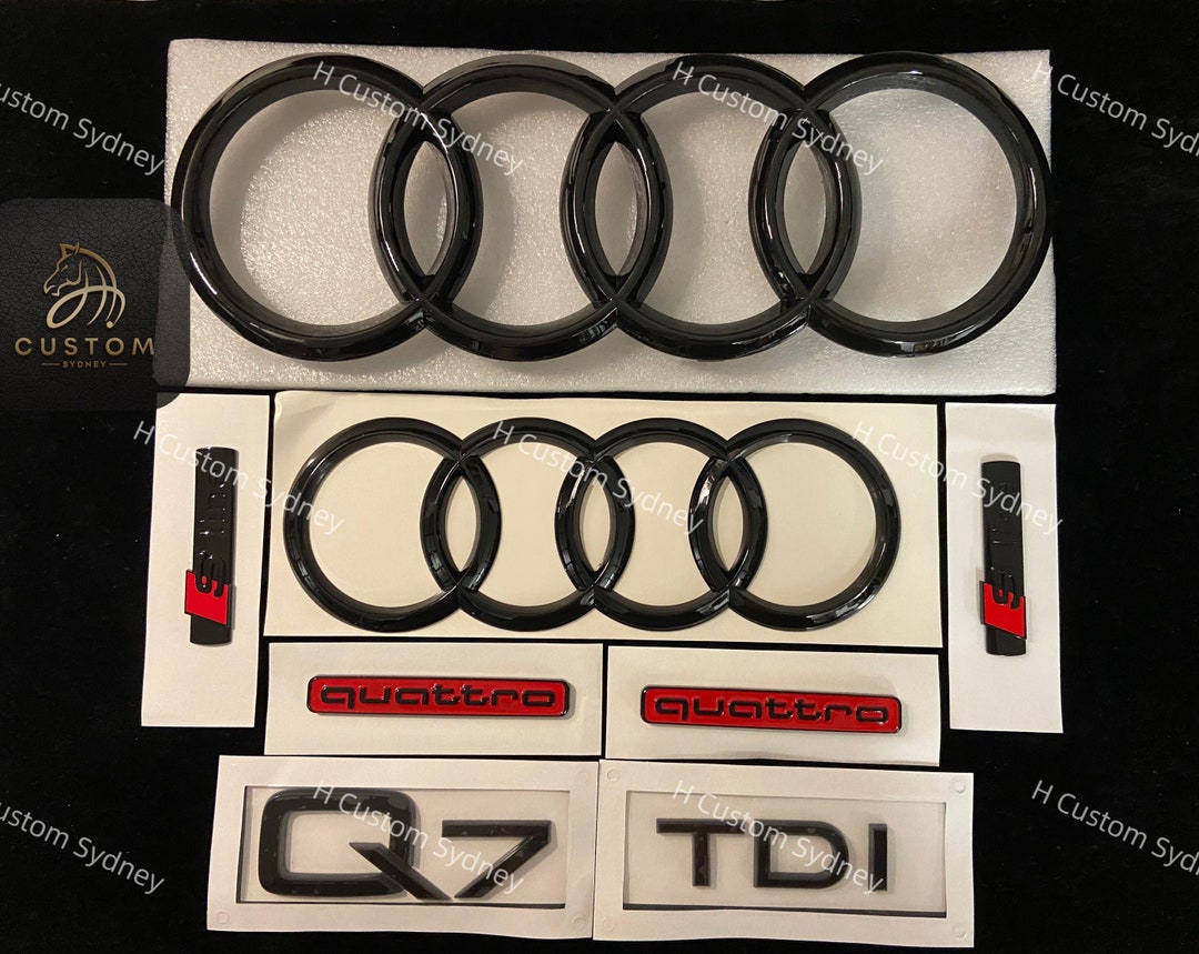 Q7 Gloss Black Full Badges Set for Audi Q7 4M 2016-2023 - Etsy UK