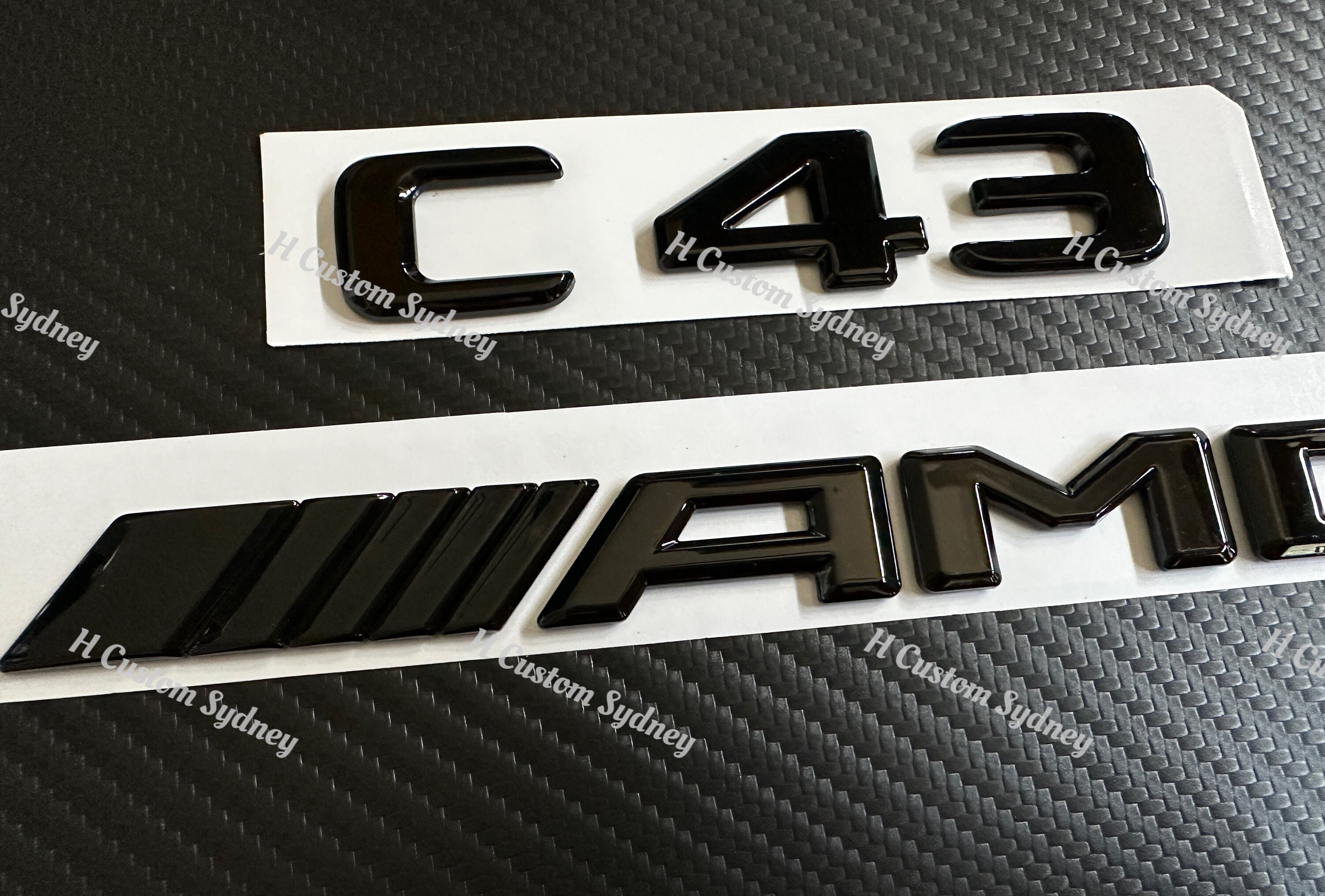 Gloss Black C43 Badges Full Package for Mercedes AMG C43 W206 Sedan ...