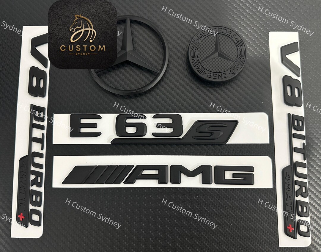 E63S Matte Black Badges Package for Mercedes E63S W213 2021-2023 ...
