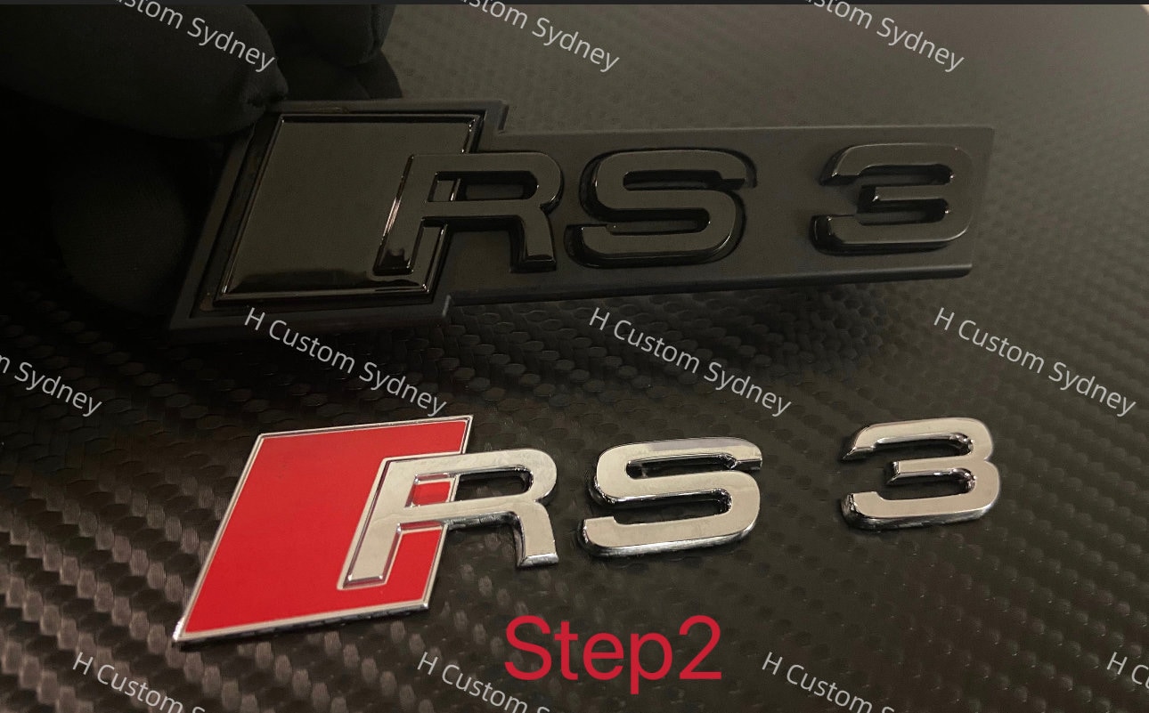 RS3 Gloss Black All Black Badges Package for Audi RS3 8V GY - Etsy