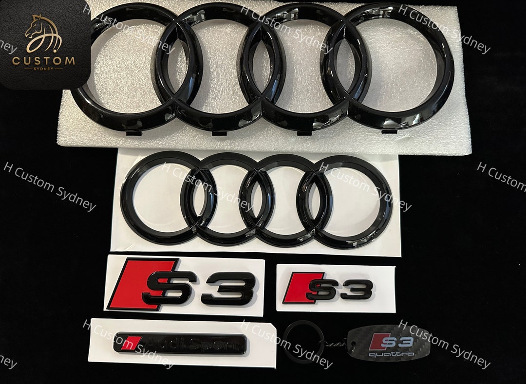 Gloss Black S3 Badges Package for Audi S3 GY 2021-2023 ONLY Exclusive ...