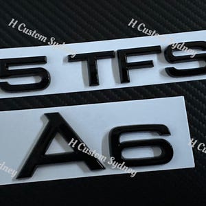A6 Gloss Black Full Badges Package for Audi A6 C8 40 45 55TFSI ...