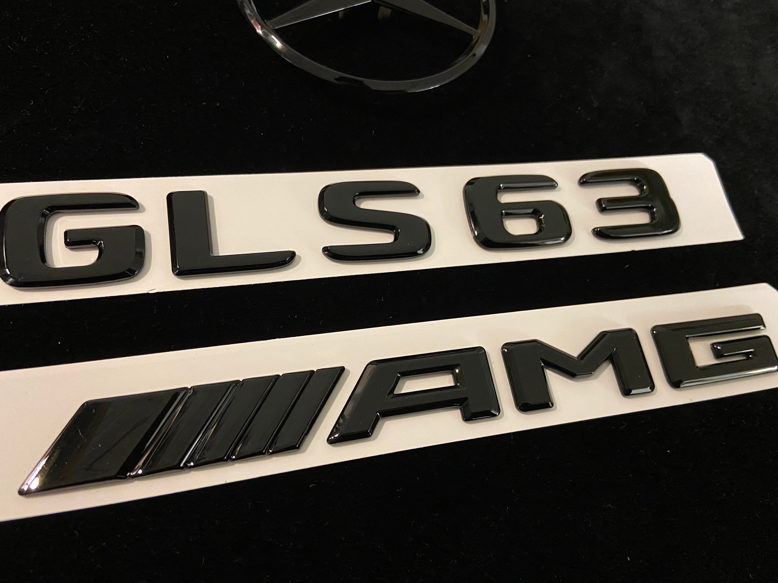 Gloss Black GLS63 AMG Badges Package for Mercedes GLS63 X166 Exclusive ...