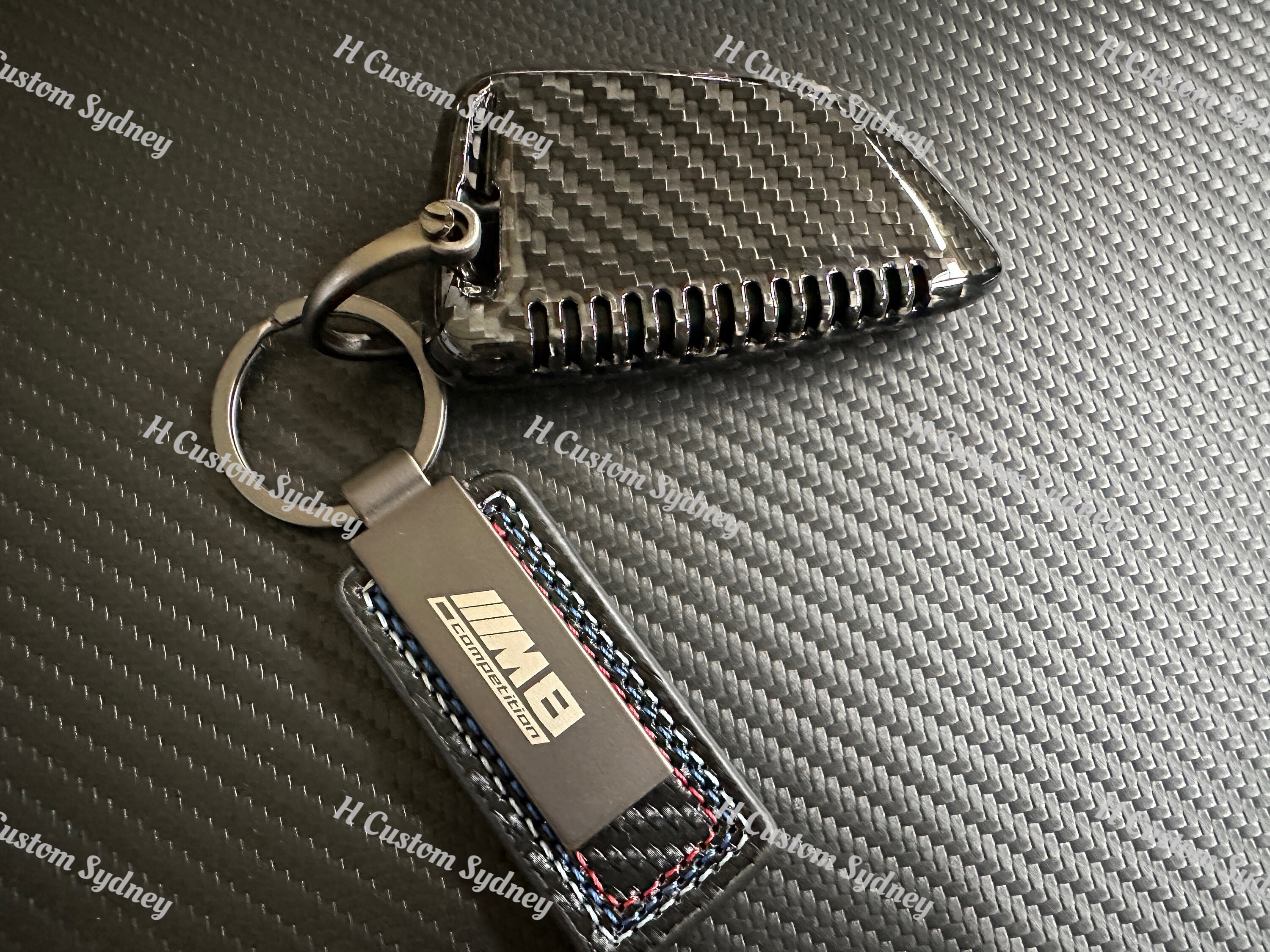 Genuine Carbon Fiber Keyring Key Fob Cover for BMW M3 M4 M5 M8 X3M X4M ...