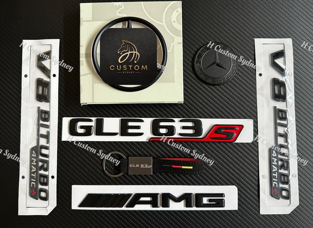 Matte Black GLE63S Full Badges Package for Mercedes GLE63S V167 C167 ...