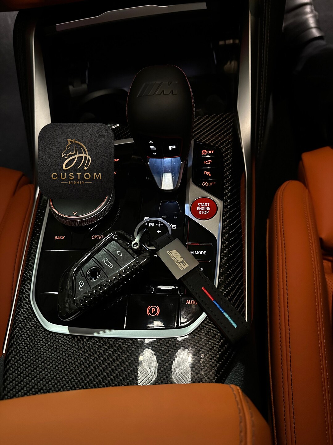 Genuine Carbon Fiber M3 M4 M5 M8 X3M X4M X5M X6M Competition Keychain ...