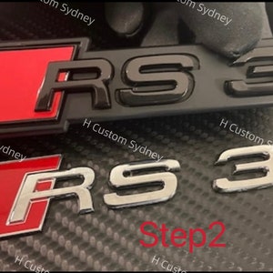 Audi RS3 Gloss Black Badges Emblems Package for RS3 8V 8Y Models - Etsy
