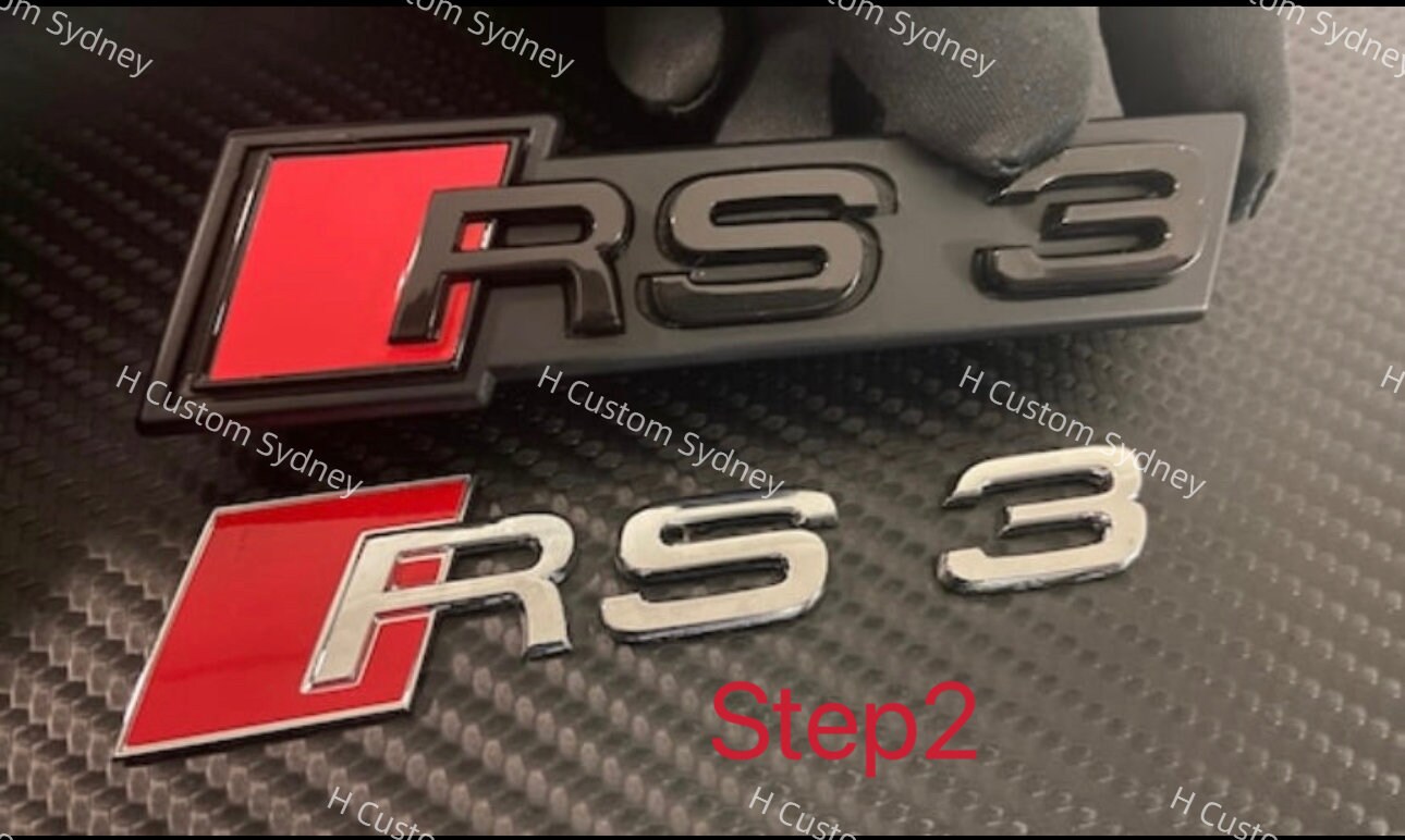 Audi RS3 Gloss Black Badges Emblems Package for RS3 8V - Etsy