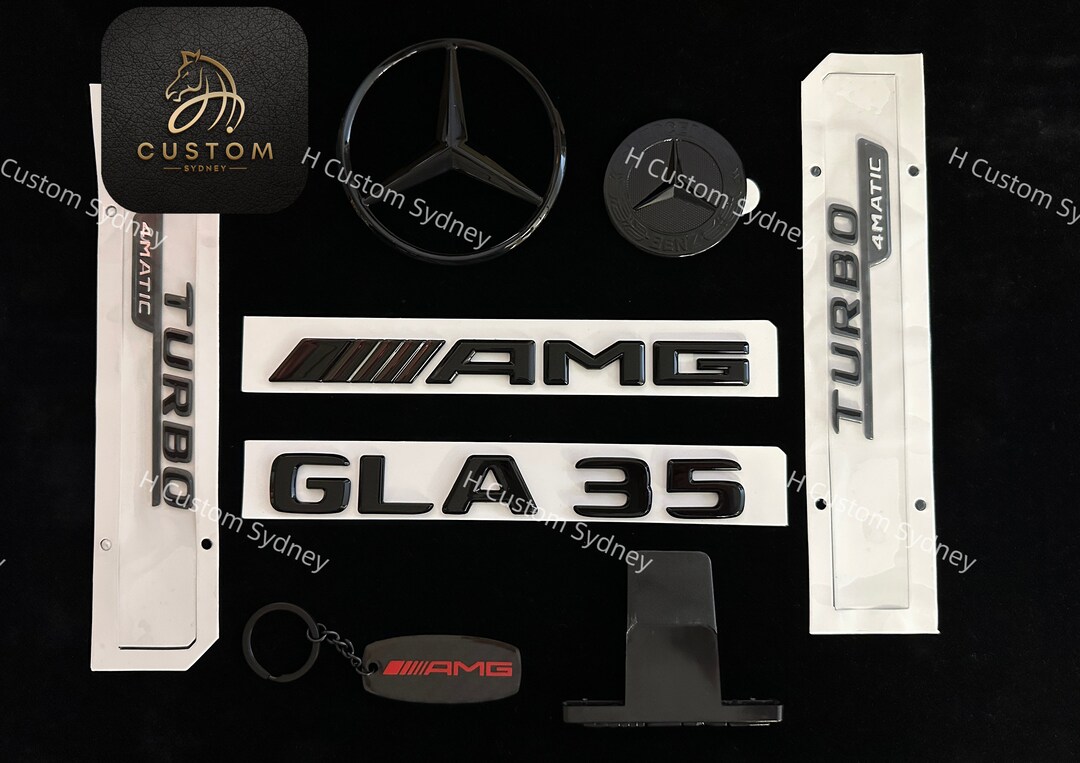 Gloss Black Badges Package for Mercedes GLA35 AMG Exclusive Pack - Etsy