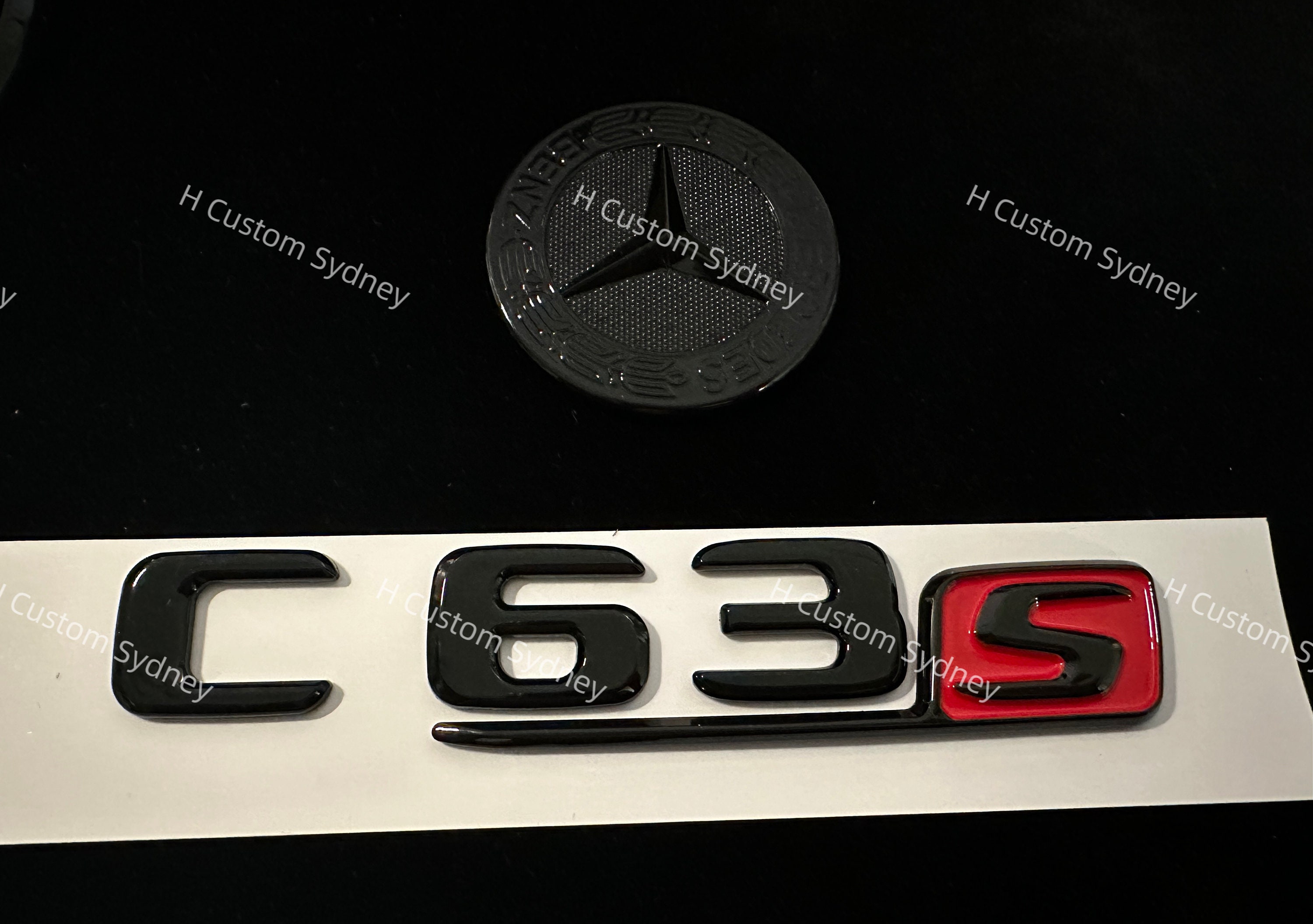 C63s Full Blacked Out Badges Package for Mercedes C63s 2015-2018 Models ...
