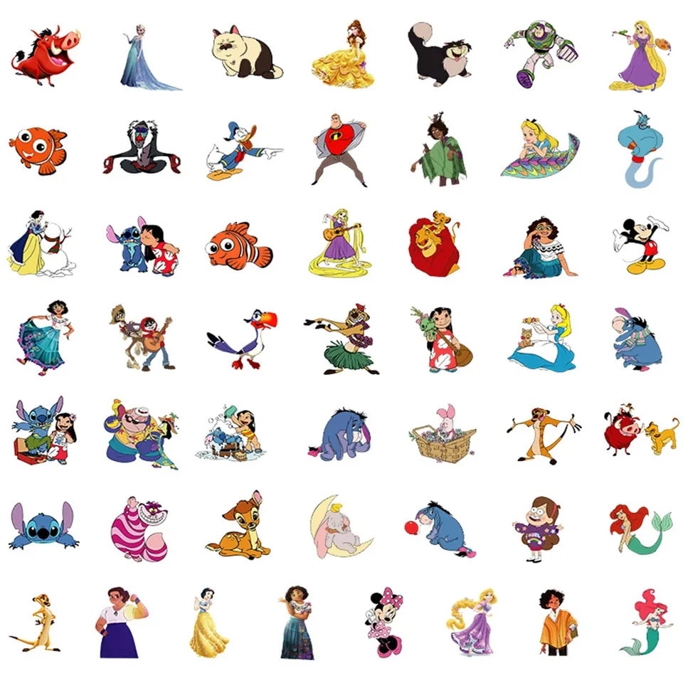 Disney Themed Stickers/decals. Set of 50 - Etsy UK