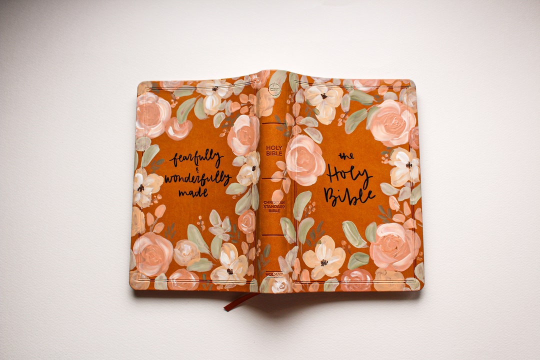 Custom Hand Painted Slimline CSB Bible red Letter - Etsy