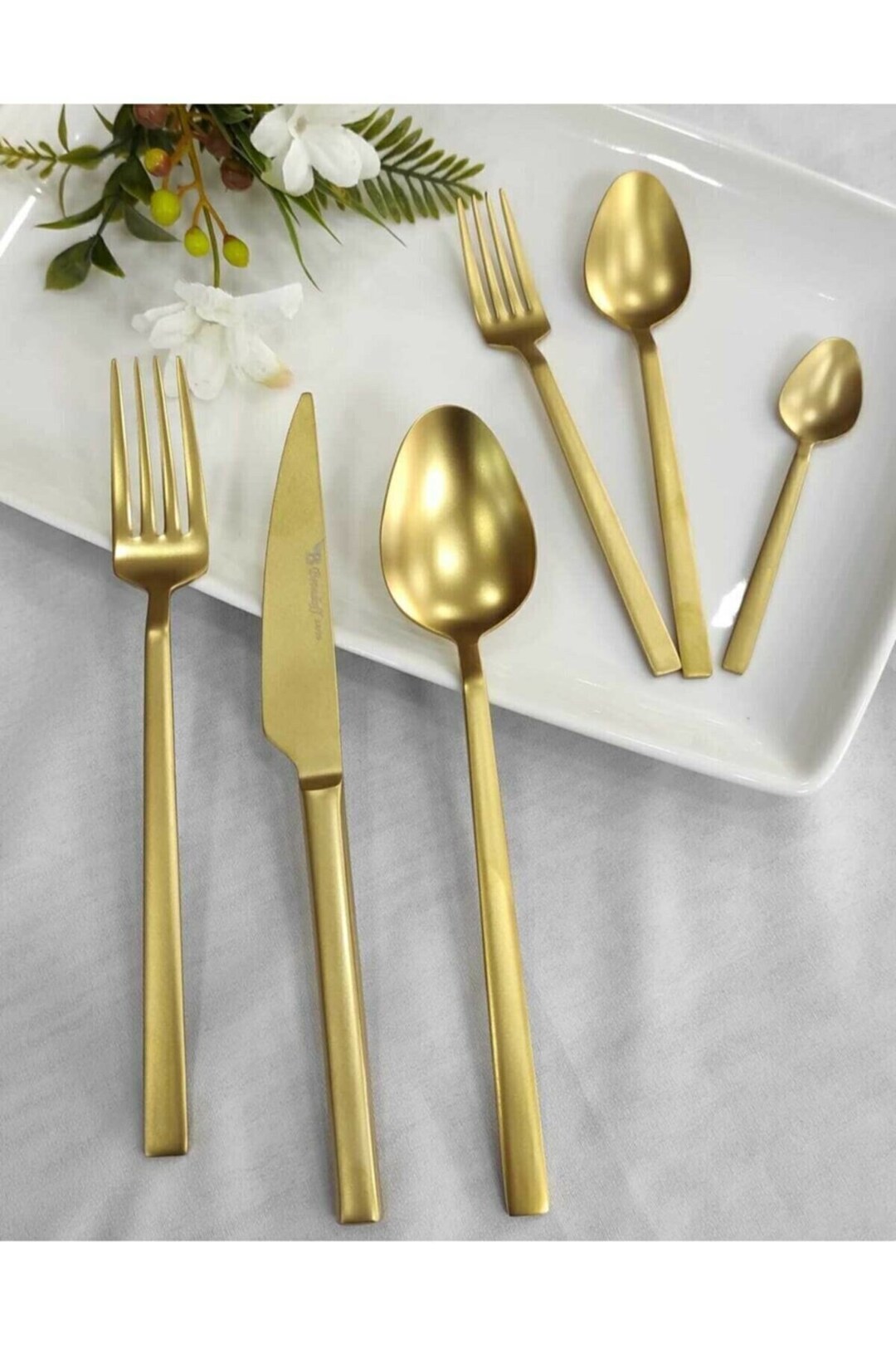 Custom Made Gold Dinner Fork Set, Engraved Name Dinner Fork Set, Gold ...