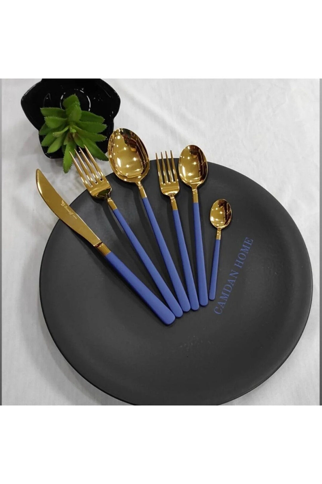 Blue Cutlery Set, Dinner 36 Pieces Set, Tableware Blue Cutlery Set ...
