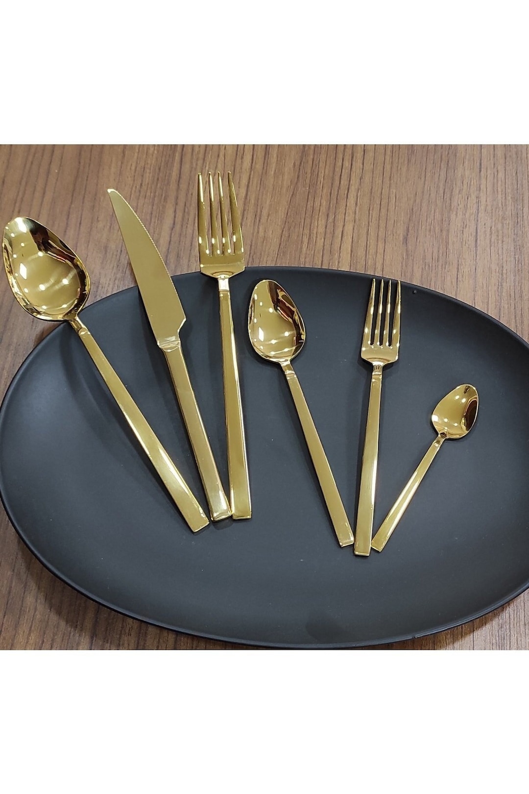 Titanium Minimalist Cutlery Set 36 Pieces Set, Tableware Gold Cutlery ...