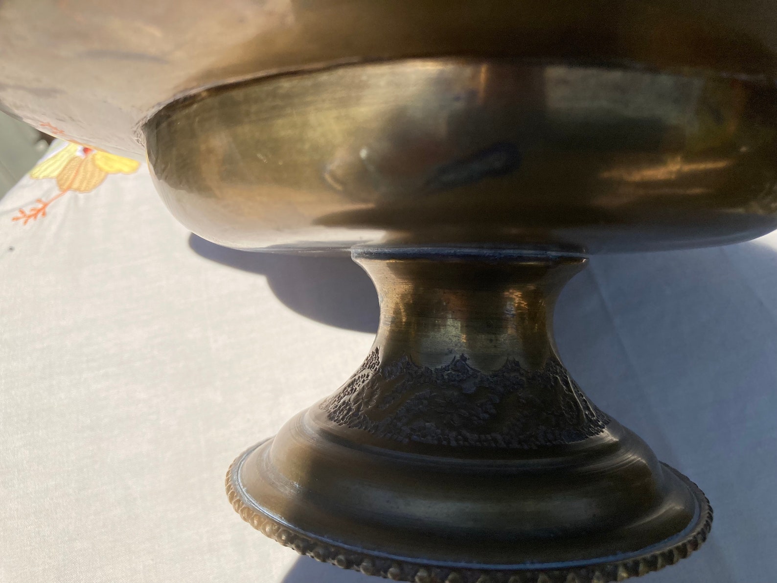 Vintage Solid Brass Compote Centerpiece Pedestal Dish or Fruit Dish - Etsy