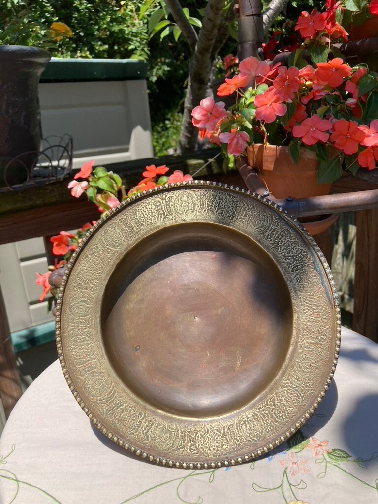 Vintage Solid Brass Compote Centerpiece Pedestal Dish or Fruit Dish - Etsy