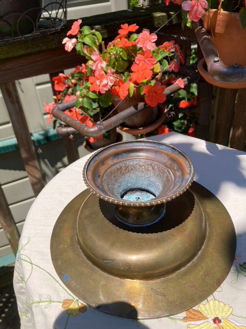 Vintage Solid Brass Compote Centerpiece Pedestal Dish or Fruit Dish - Etsy