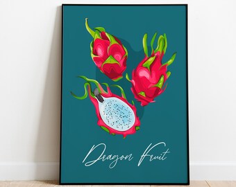 Dragon Fruit Poster - Etsy