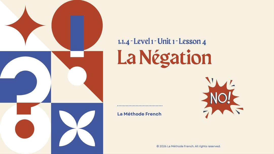 French Negation Lesson Slides - Ne Pas Sentence Structure Guide ...